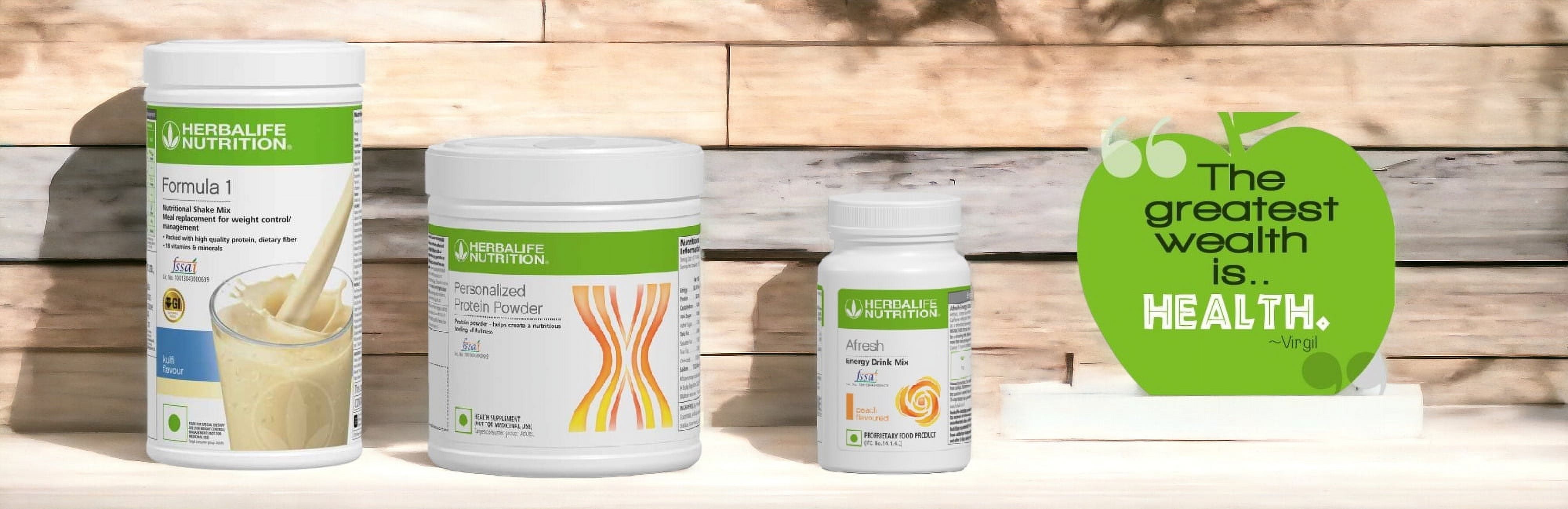 HERBLIFE Nutrition Shake Mix-KULFI WITH PROTEIN POWDER-200GM AND AFRESH ...