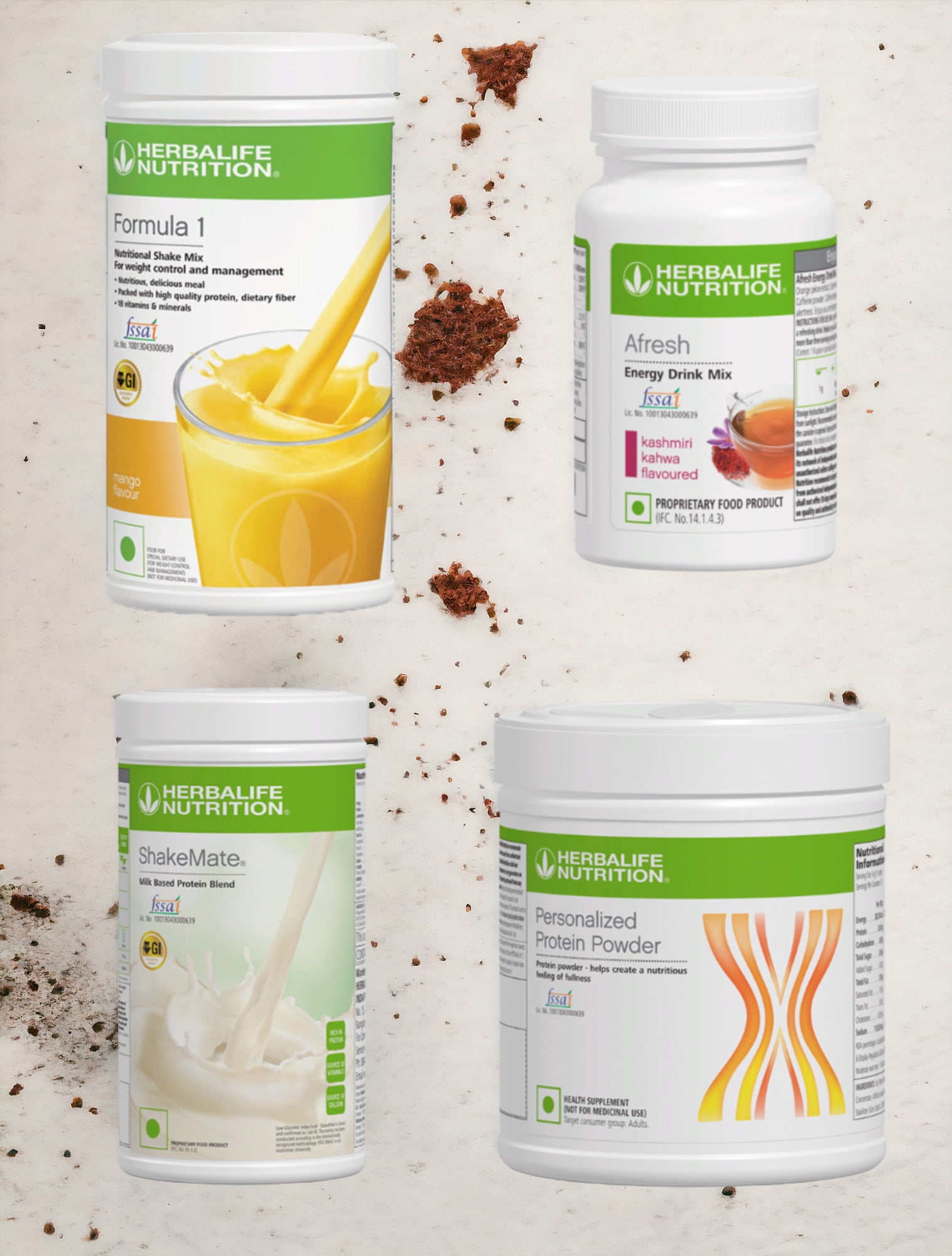 HERBLIFE NUTRITION SHAKE MIX-MANGO WITH KASHMIRI KAHWA AND SHAKEMATE ...
