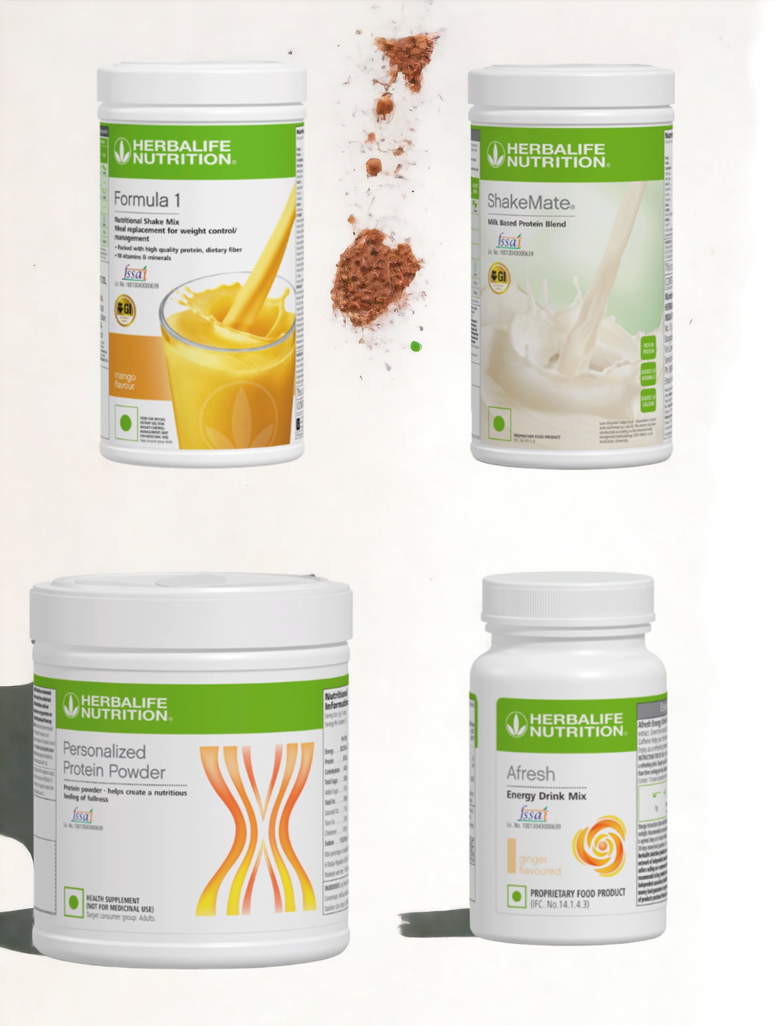 HERBLIFE NUTRITION SHAKE MIX - MANGO WITH SHAKEMATE AND PROTEIN POWDER ...