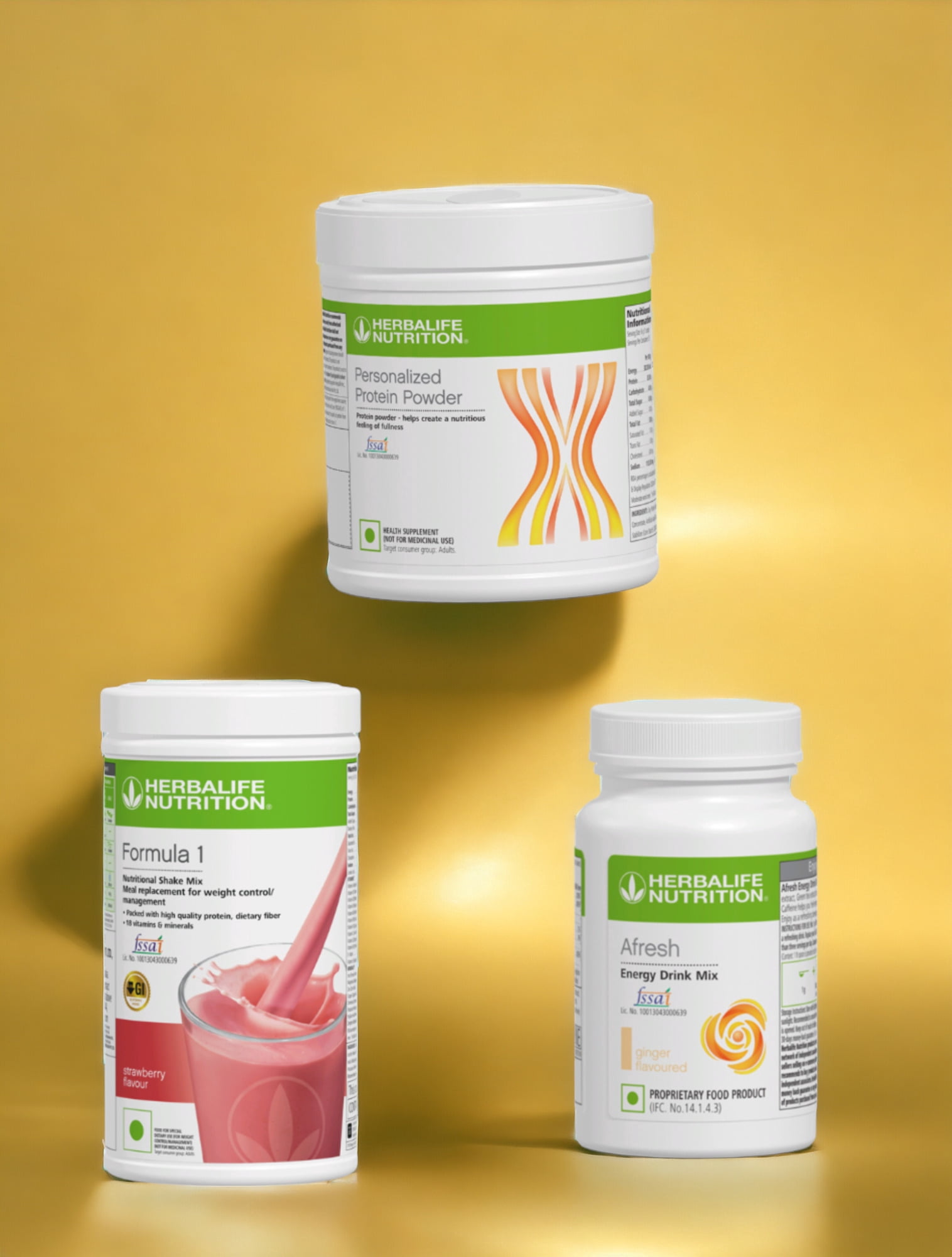 HERBLIFE Nutrition Shake Mix-STRAWBERRY WITH AFRESH GINGER AND PROTEIN ...