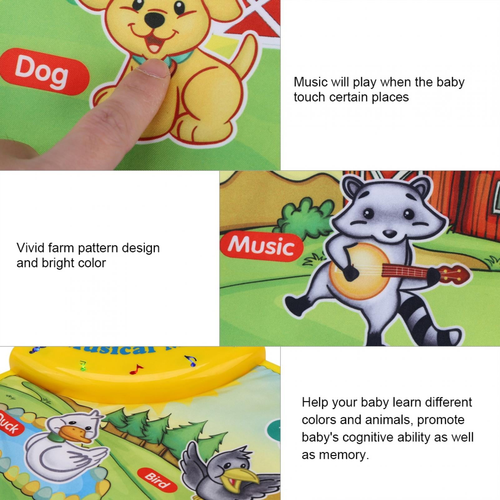 HERCHR Baby Music Mat, Children Crawling Piano Carpet Educational ...