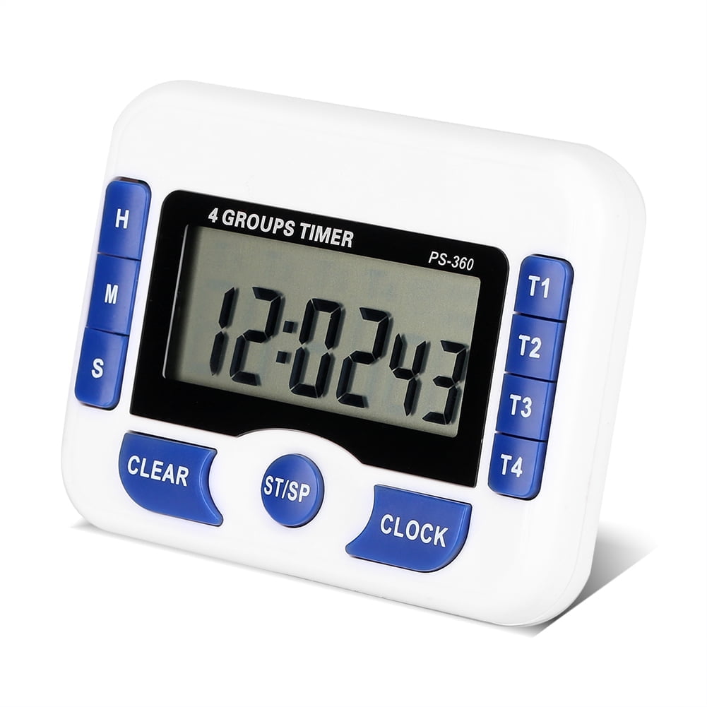HERCHR Digital 4-Channel Independent Group Timer Countdown Magnetic ...