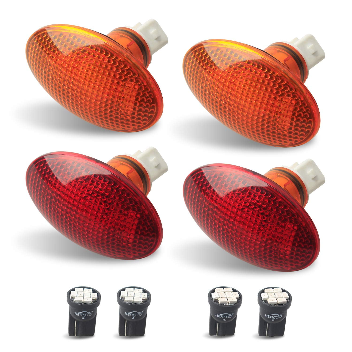 HERCOO LED Dually Bed RRF12 Fender Side Marker Lights Front Rear Lamps ...