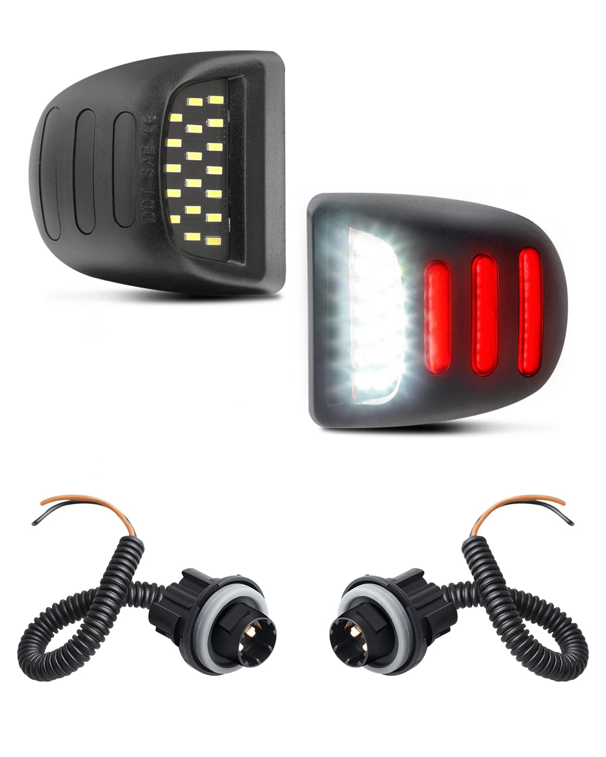 HERCOO LED License Plate RRF12 Light with Red Neon Tube Lamp Socket ...
