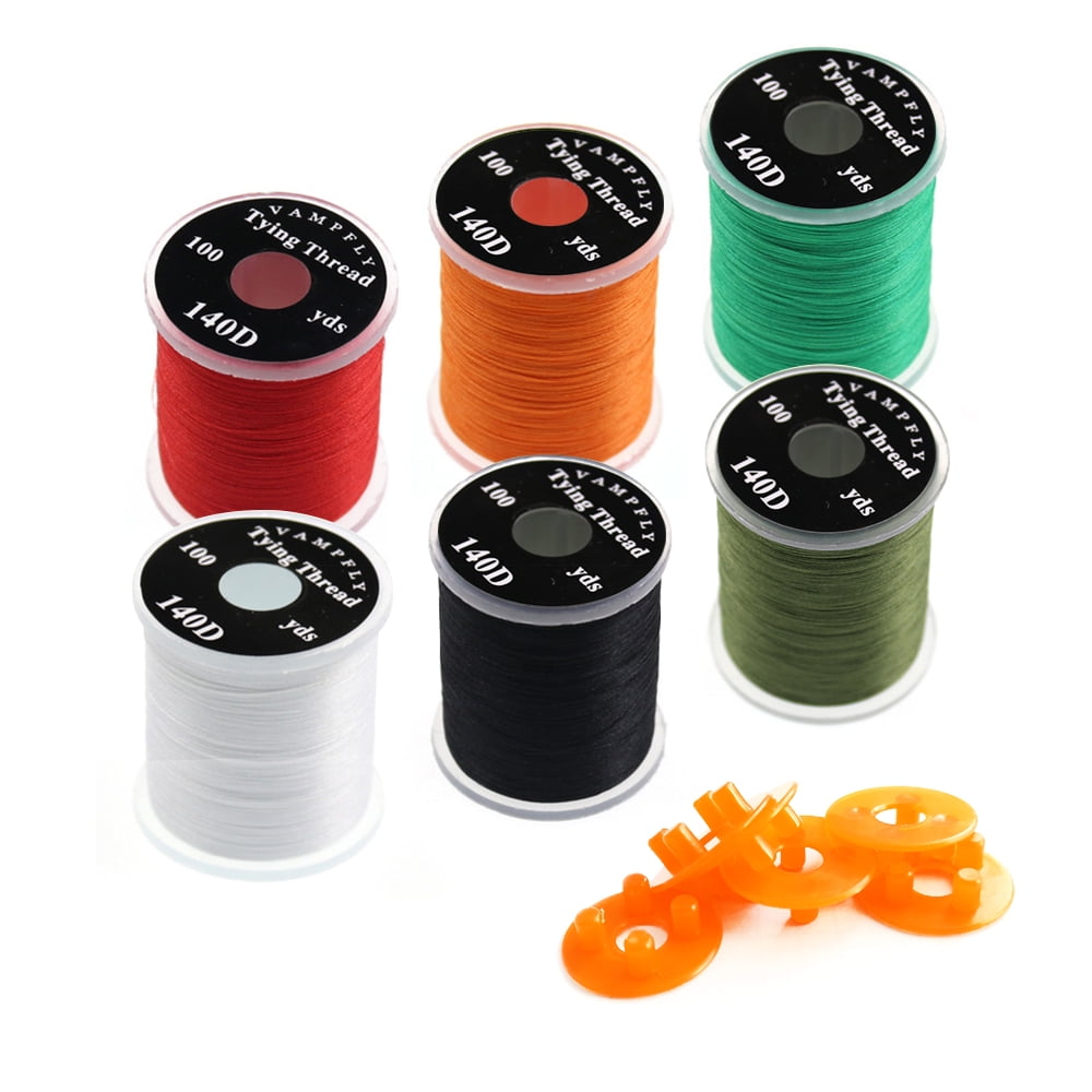 HERCULES 140D Fly Tying Thread 6 Colors Non Waxed Fly Tying Wires ...