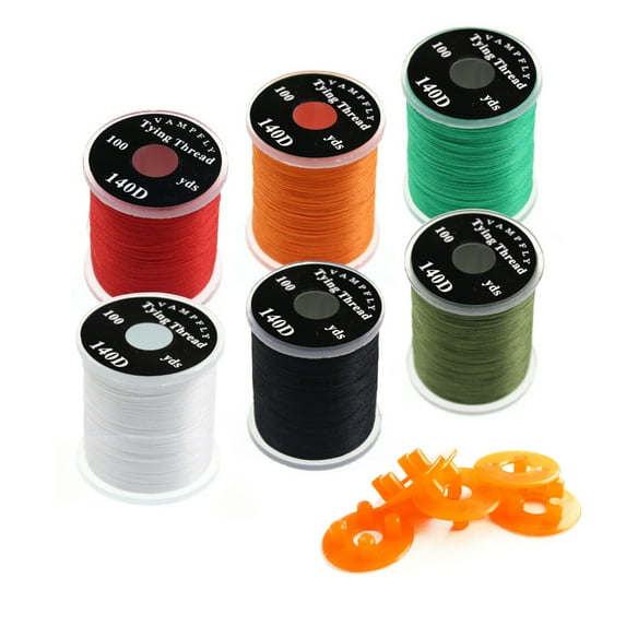 HERCULES 140D Fly Tying Thread 6 Colors Non Waxed Fly Tying Wires ...