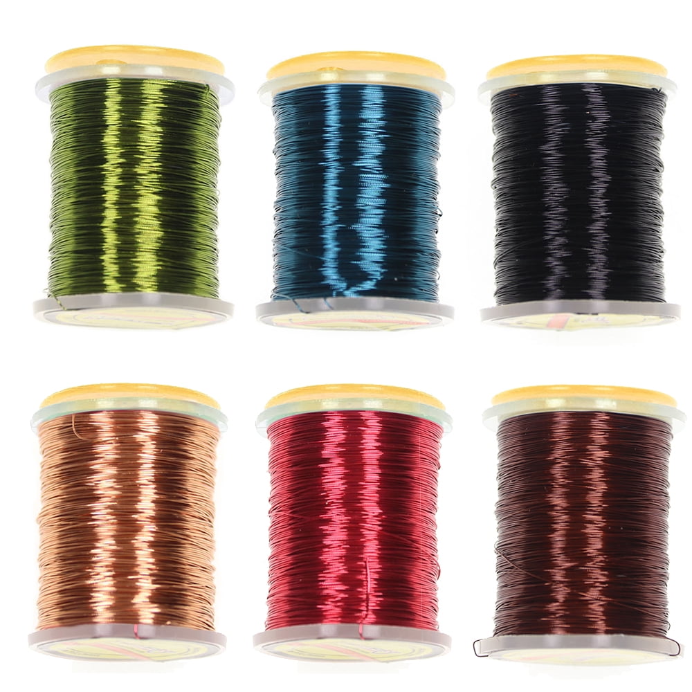 HERCULES 6 Colors 0.2MM Fly Tying Copper Wire Fly Tying Materials ...