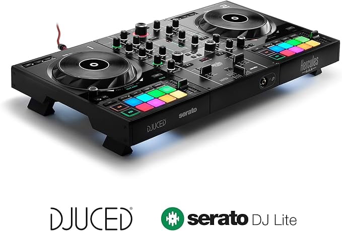 Hercules AMS-DJC-INPULSE-500 DJ Controller with Large Jog Wheels ...