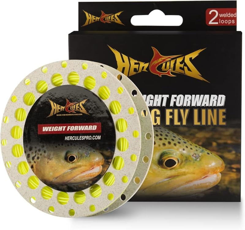 HERCULES Fly Fishing Line Floating Weight Forward Fly Line with Double ...