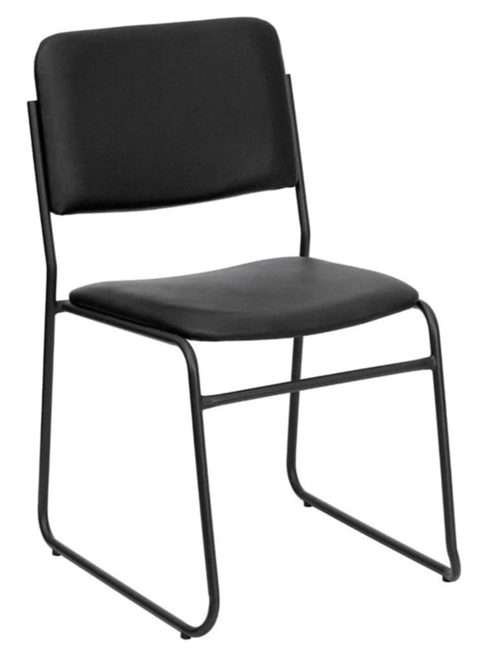 HERCULES Series 500 lb Capacity Stacking Chair with Sled Base - Black ...