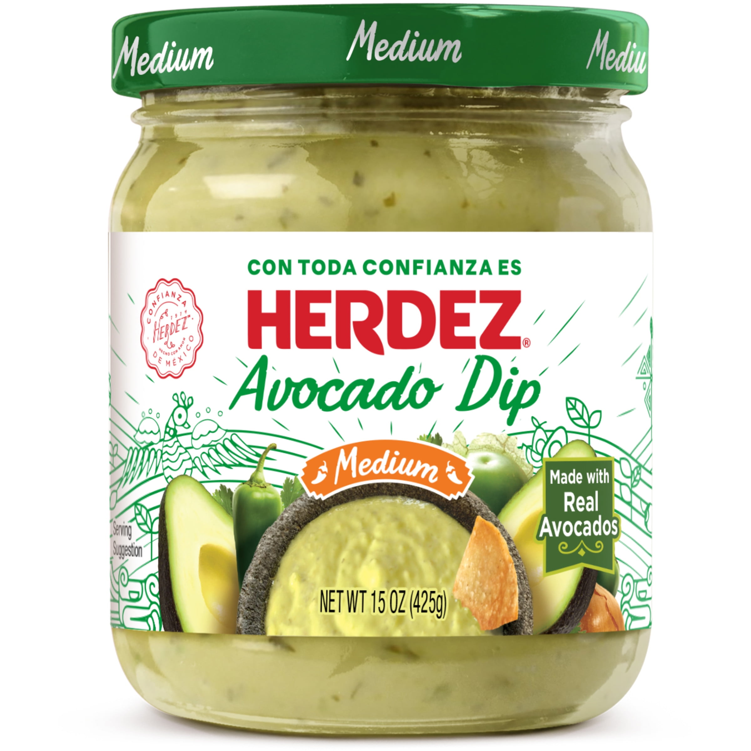 HERDEZ Avocado Dip Medium, 15 oz Glass Jar - Walmart.com