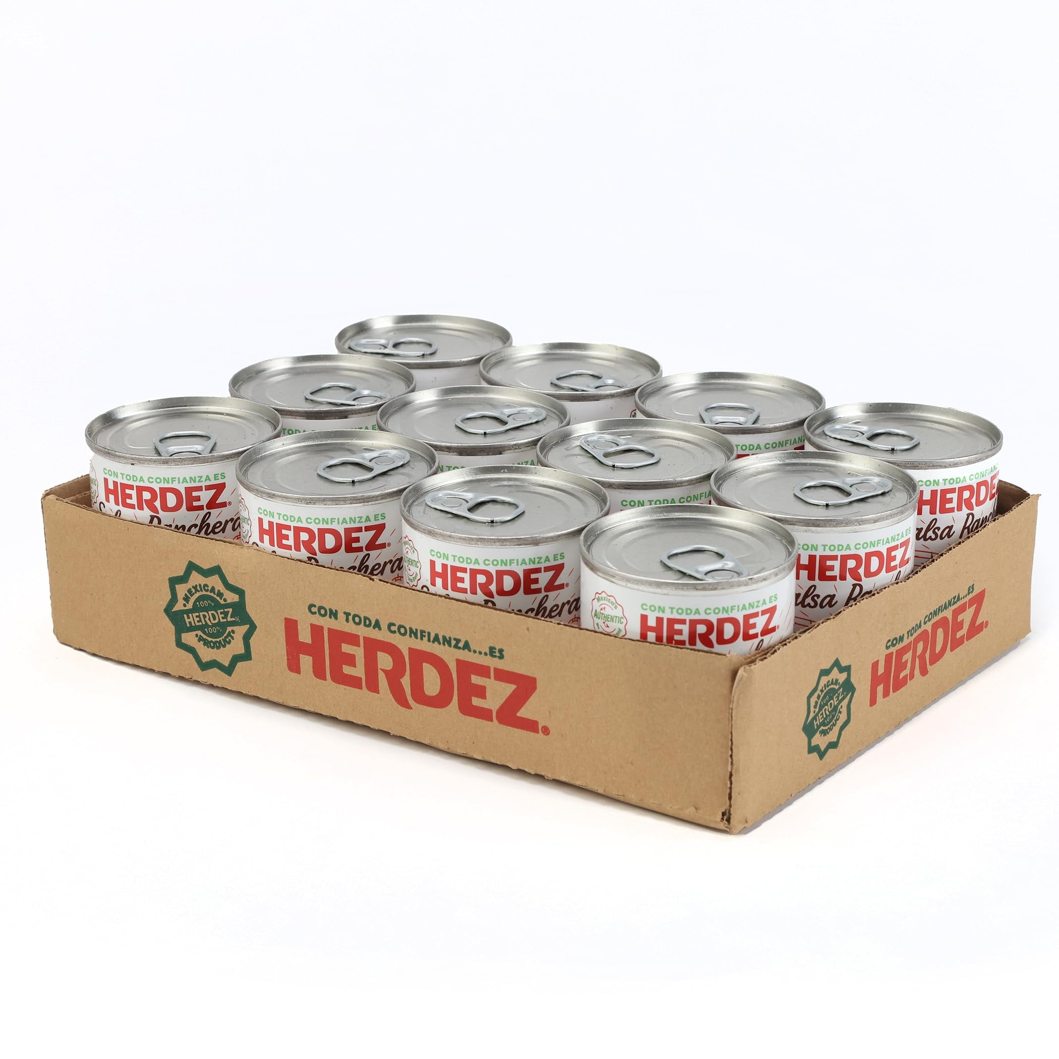 HERDEZ Ranchera Salsa, Medium, BCF26 7 oz Can (12 Pack) - Authentic ...