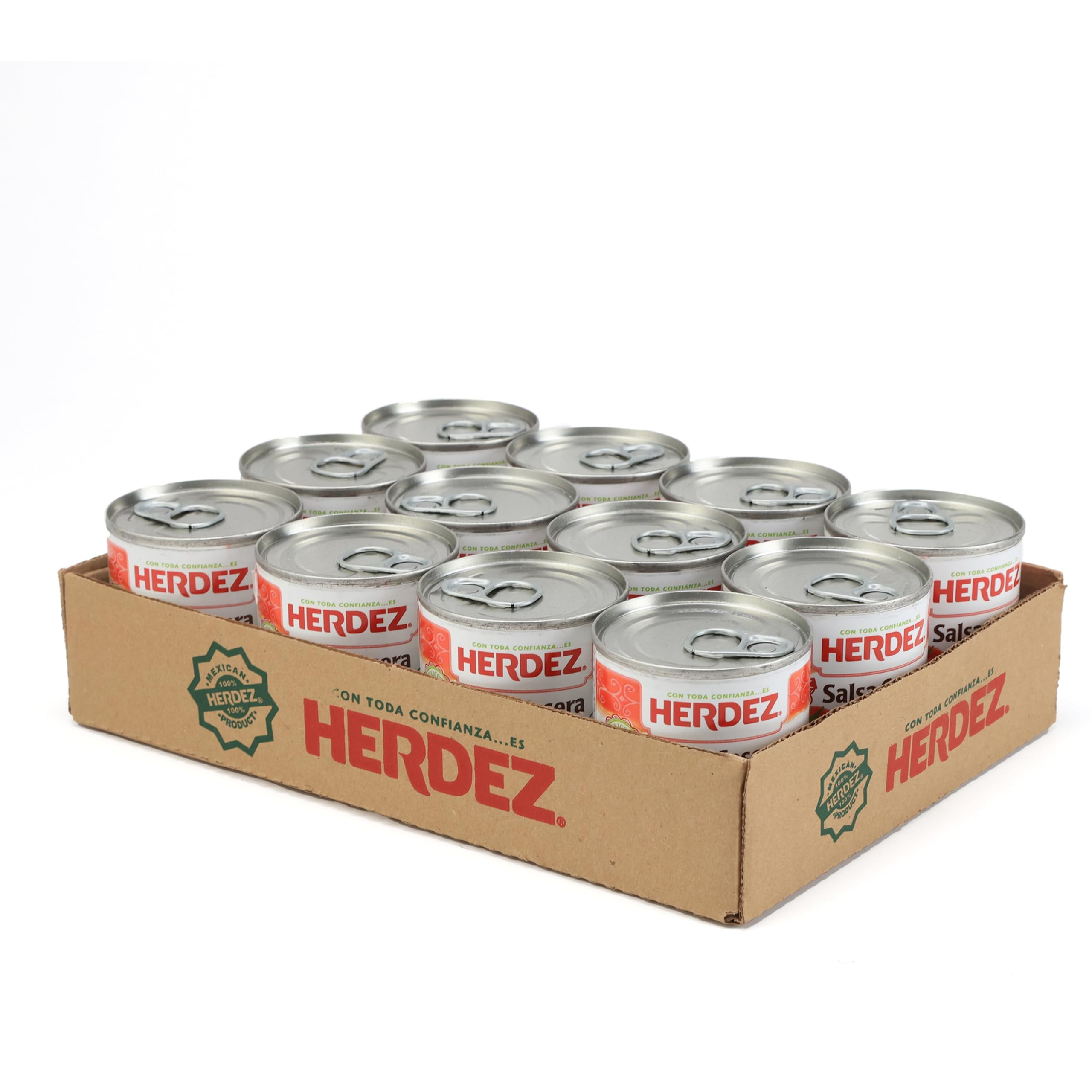 HERDEZ Salsa Casera, Hot, AKF18 7 oz Can (12 Pack) - Authentic Mexican ...