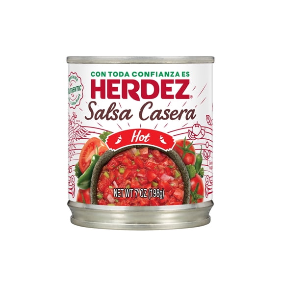 HERDEZ Fresh Salsa Casera, Regular Hot, Authentic Mexican Flavor, 7 oz ...