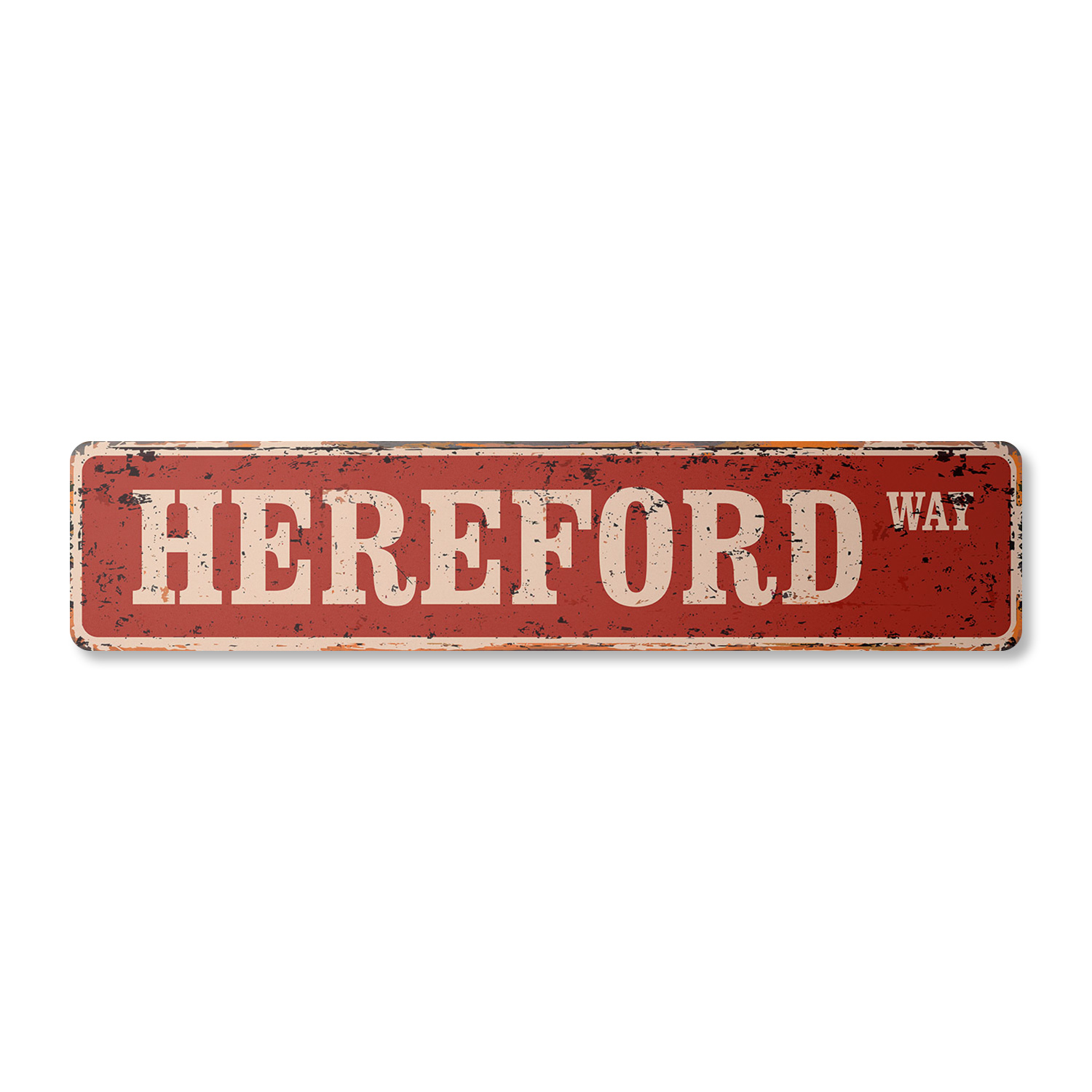 HEREFORD Vintage Aluminum Street Sign cow cattle Metal Sign farmer farm ...