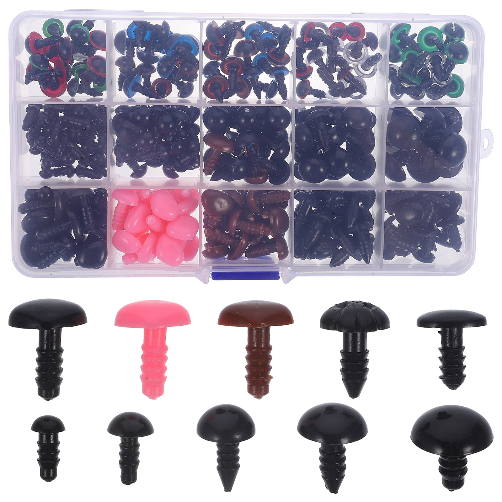 HERFIER 1 Box of Small Doll Eyes Nose Set Adorable Plush Doll Eyes Nose ...