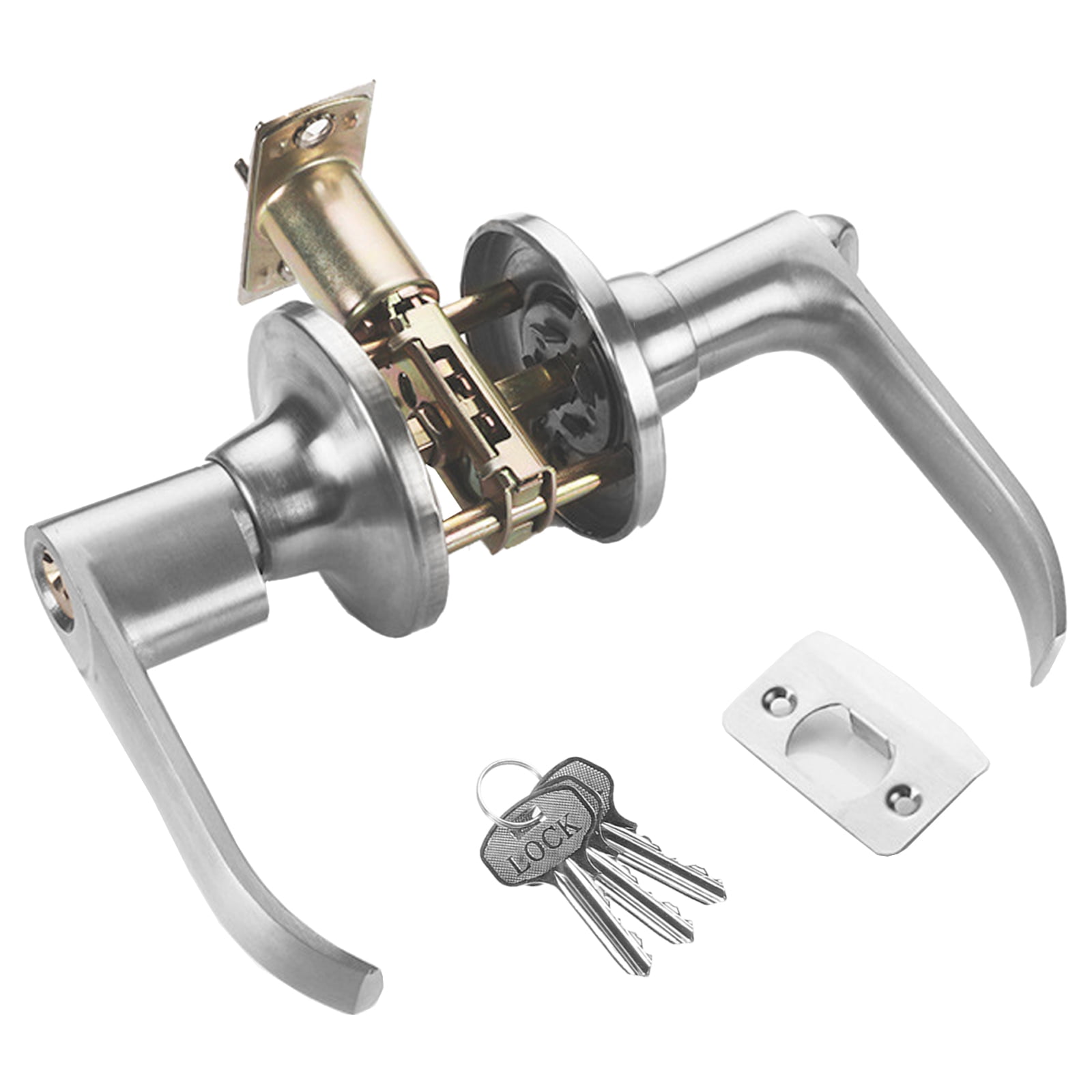 HERFIER 1 Set of Door Lock Door Knob Interior Bedroom Door Lock Safety ...