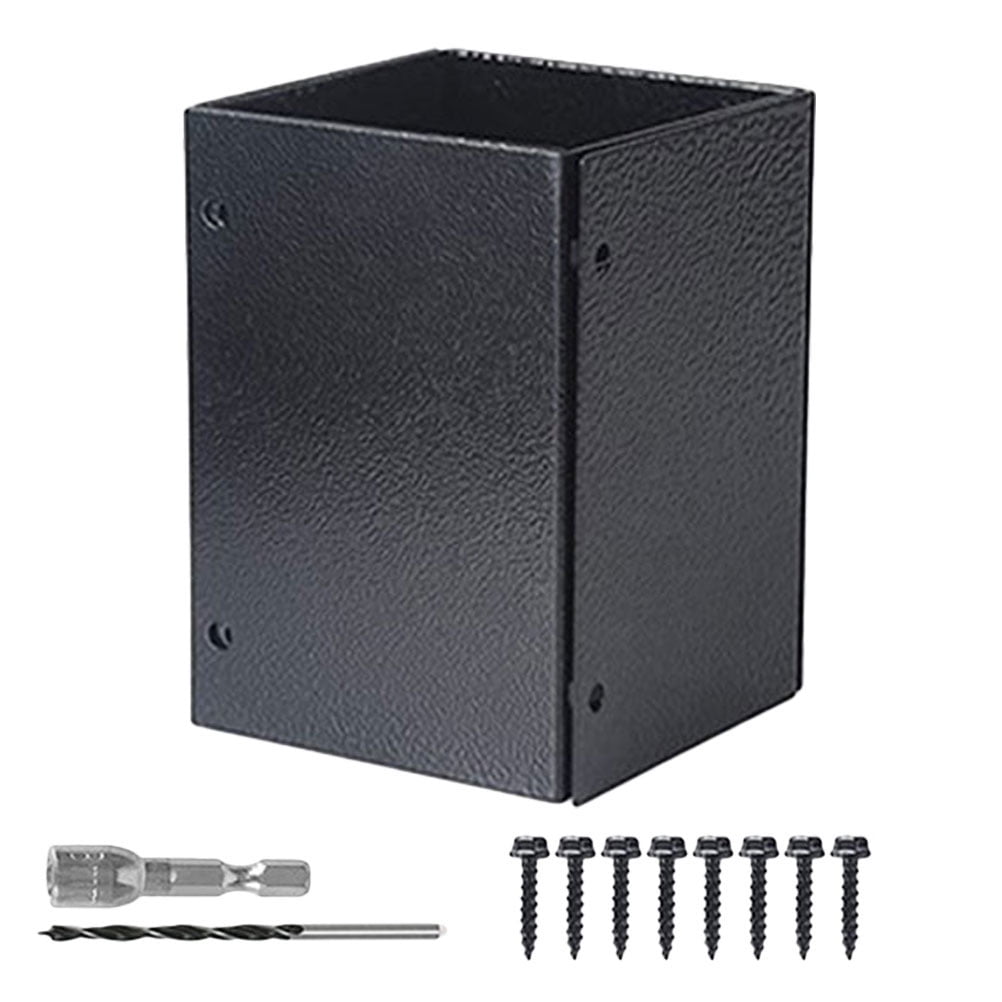 HERFIER 1 Set of Post Base Protectors Heavy Duty Mailbox Bracket Bases ...