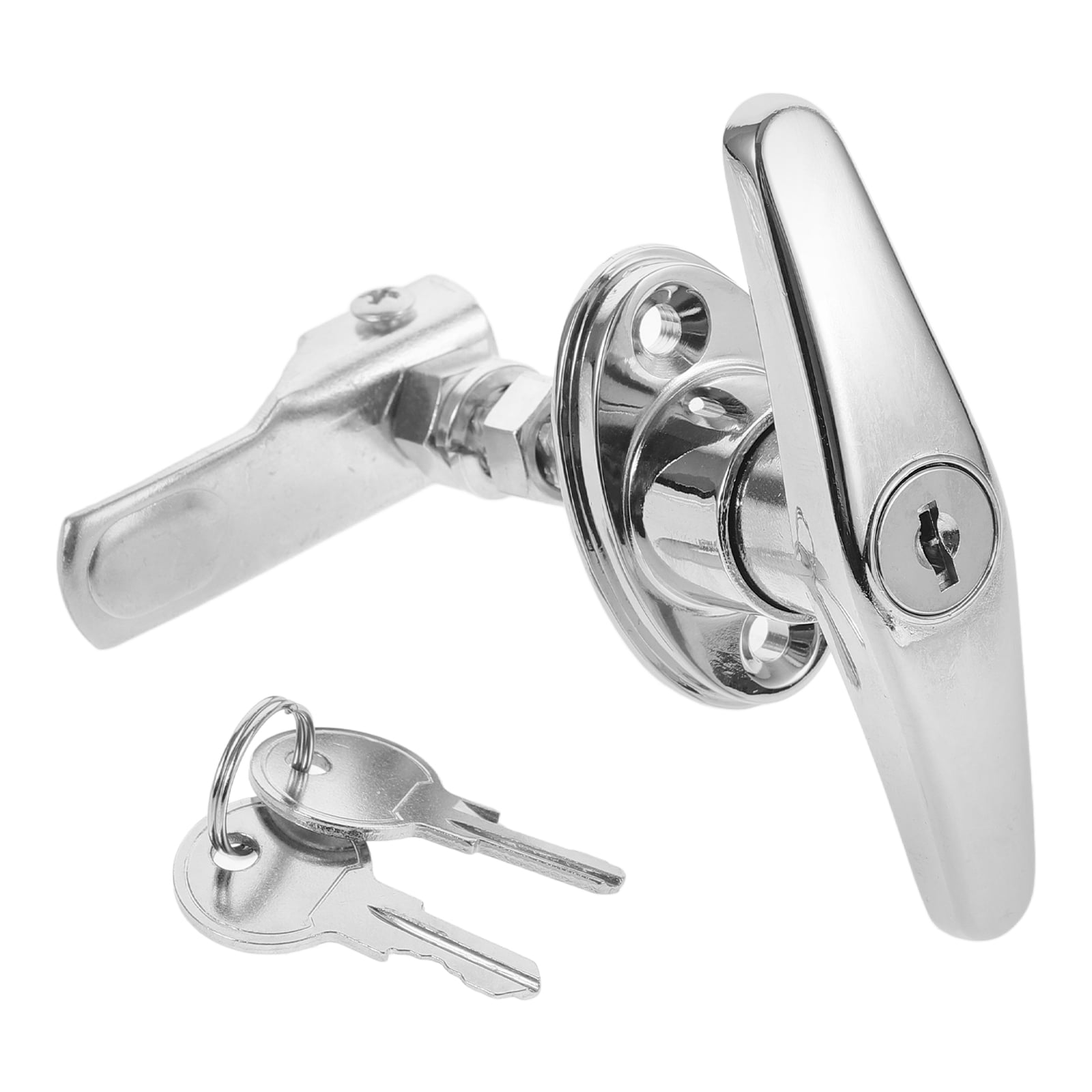 GOOHOCHY Silver Zinc Alloy Cabinet Lock with Key for Home Smooth ...