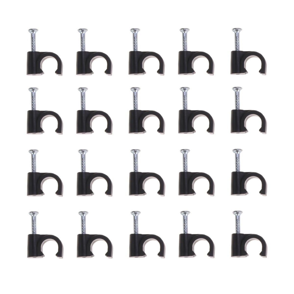 HERFIER 100 Pack Round Cable Wire Clips for Electrical, Ethernet, Coax ...