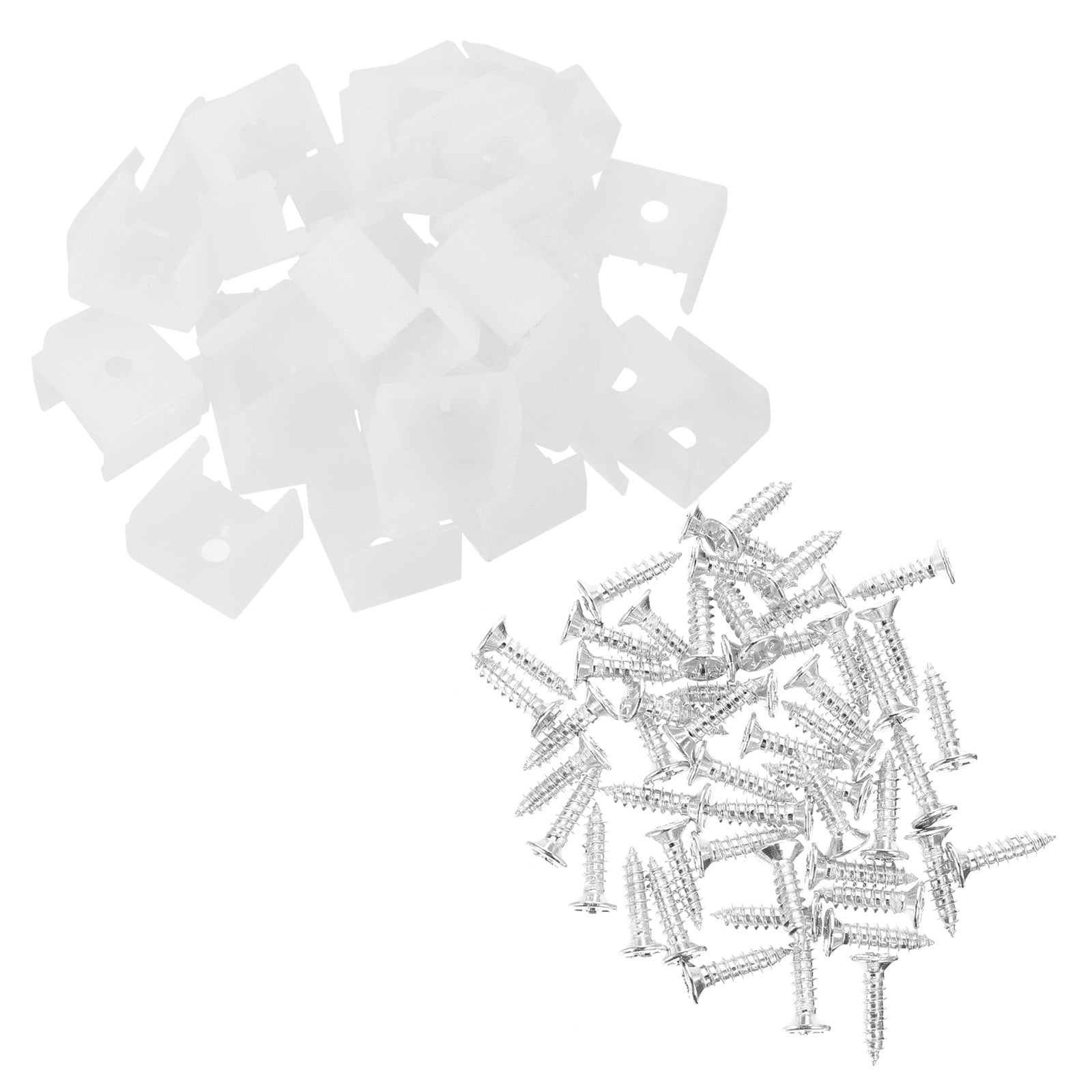 GETAJGHSD Light Strip Clips Transparent White 100Pcs 0.55x0.47x0.39Inch ...