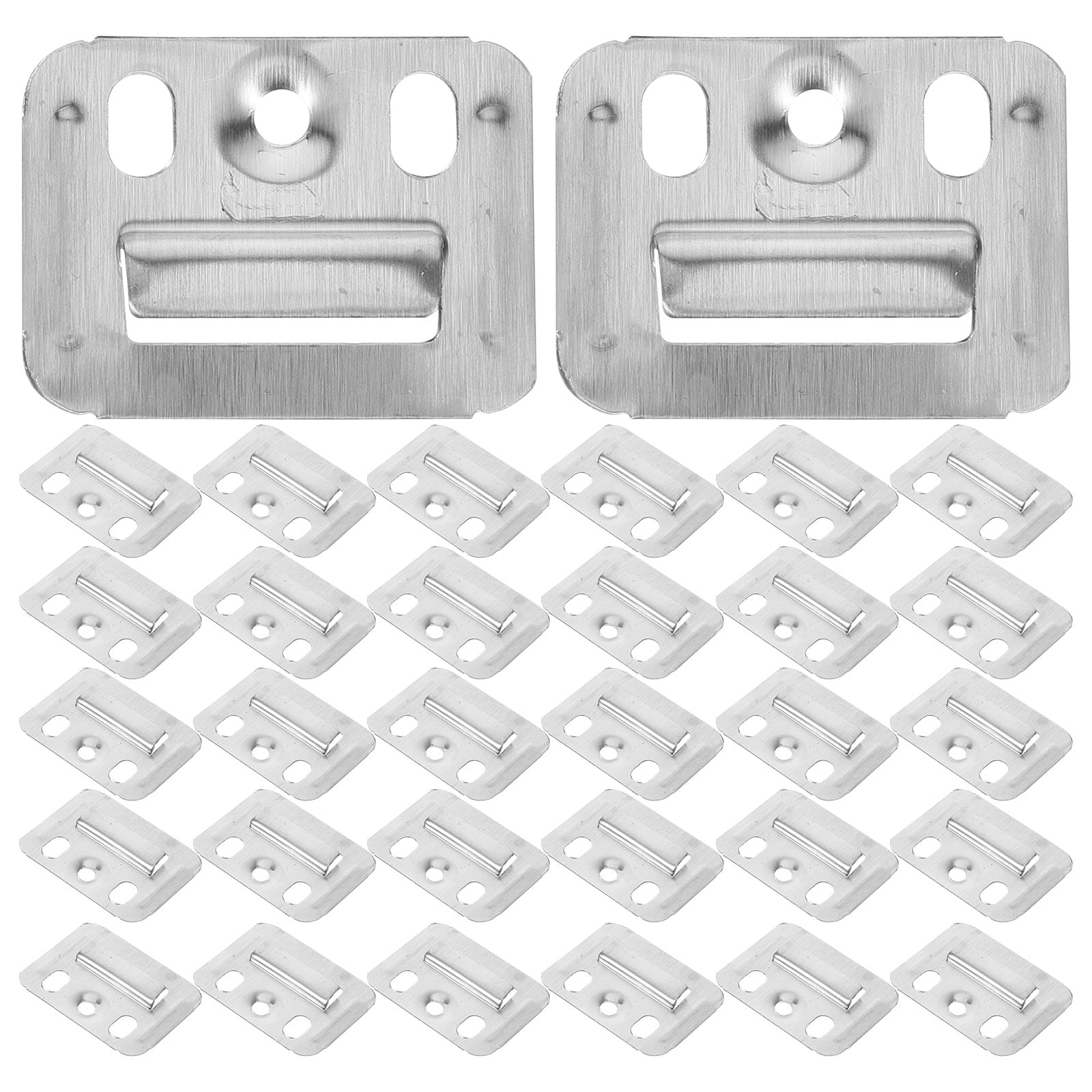 HERFIER 100pcs Wall Bracket Wall Bracket Hardware Kit Stainless Steel ...