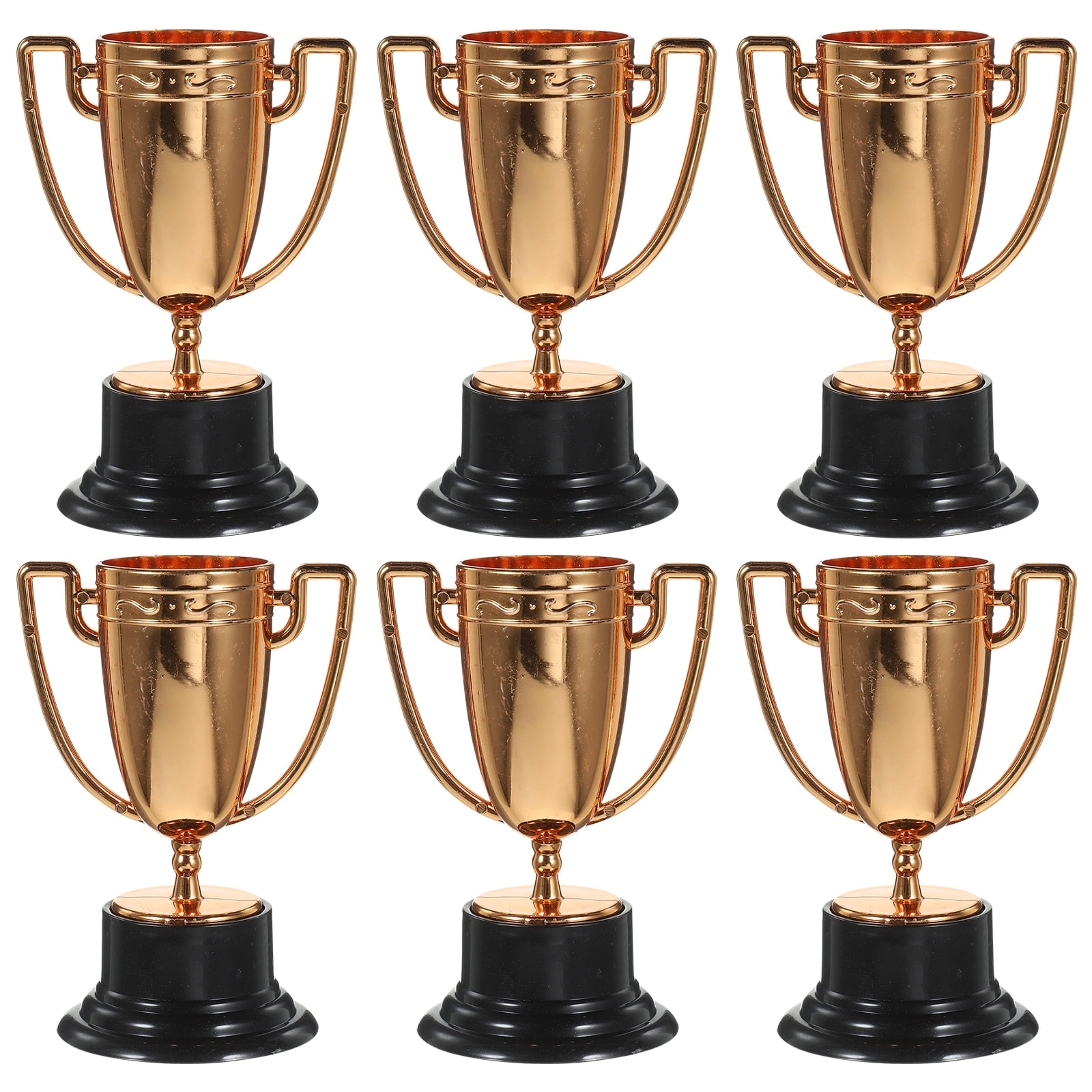 HERFIER 10Pcs Award Trophy Cups Mini Awards Trophies Plastic Gold ...