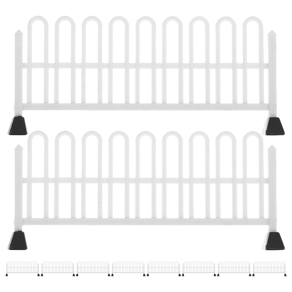 HERFIER 10pcs Mini Traffic Fence Stand Table Tiny Simulation Safety ...