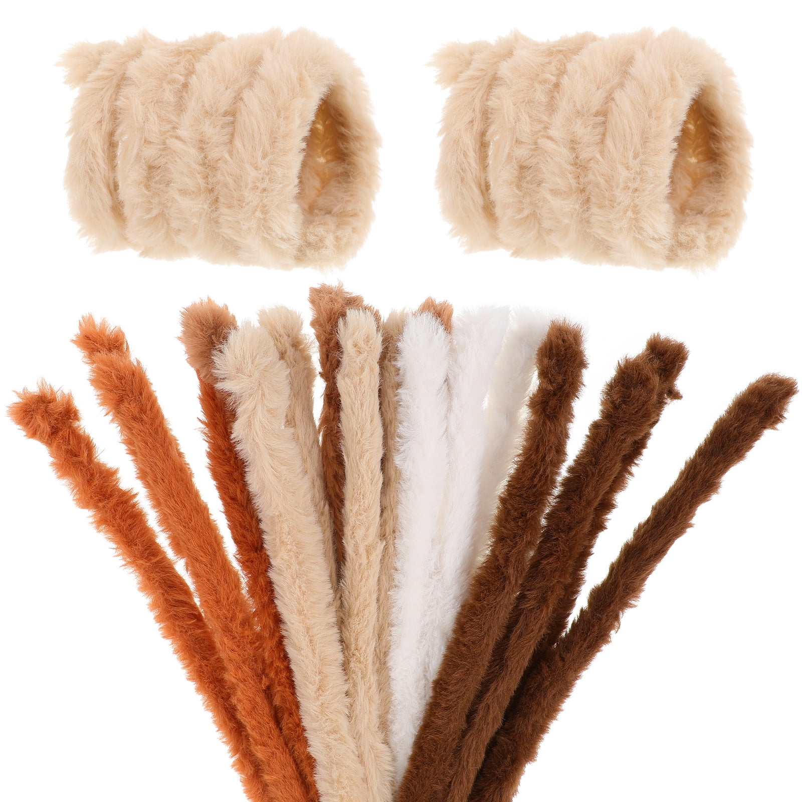 10pcs Bendable Craft Sticks Fuzzy Chenille Wires Fluffy Stems for ...