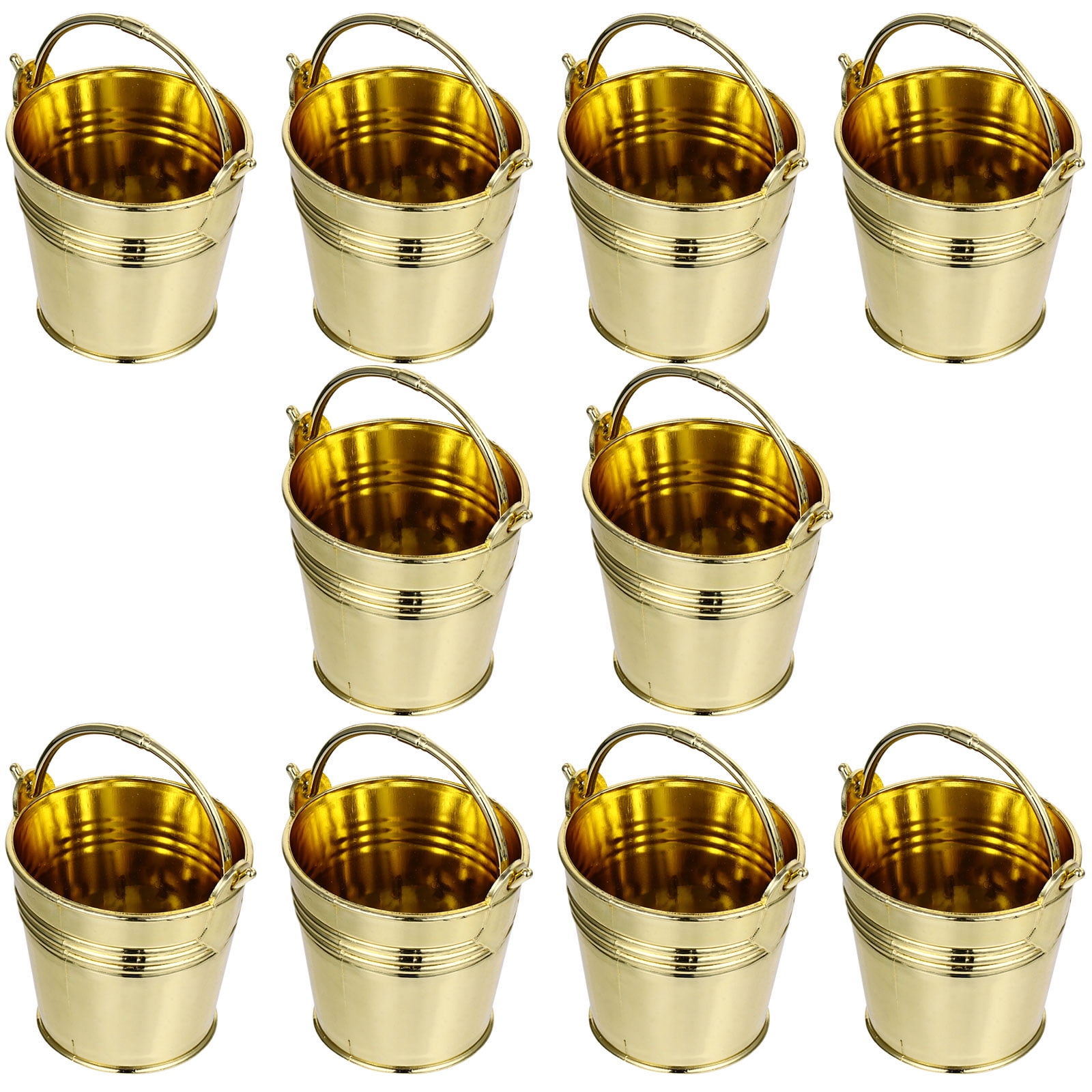 GETAJGHSD Candy Containers Golden Plastic for Home Use 10Pcs 2.2x2.2x2 ...