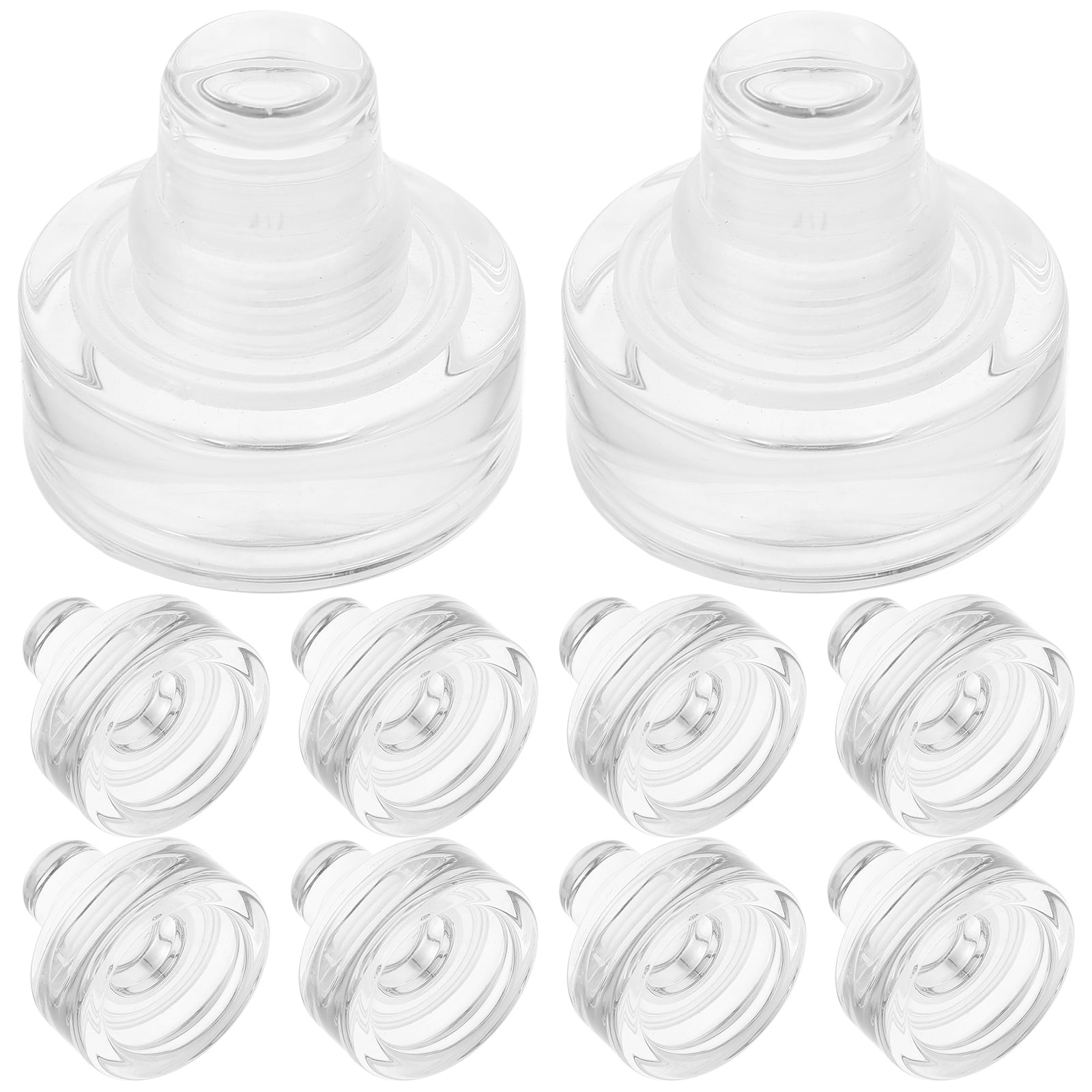HERFIER 10pcs T-shaped Glass Stopper Wine Stopper Bottle Glass Stoppers ...