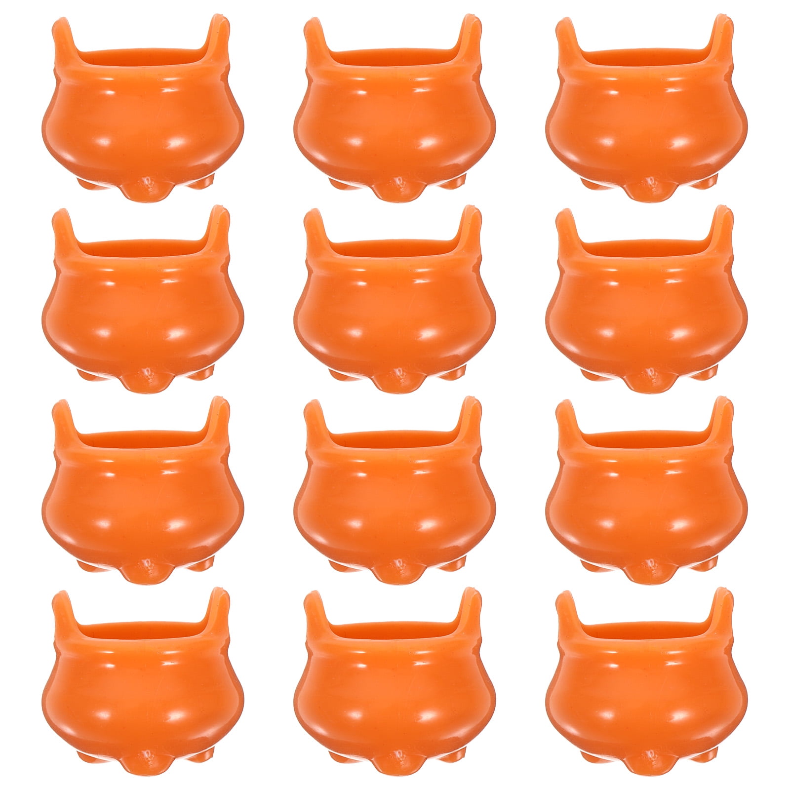 HERFIER 12pcs Mini Plastic Cauldron Candy Bucket Reusable Candy ...