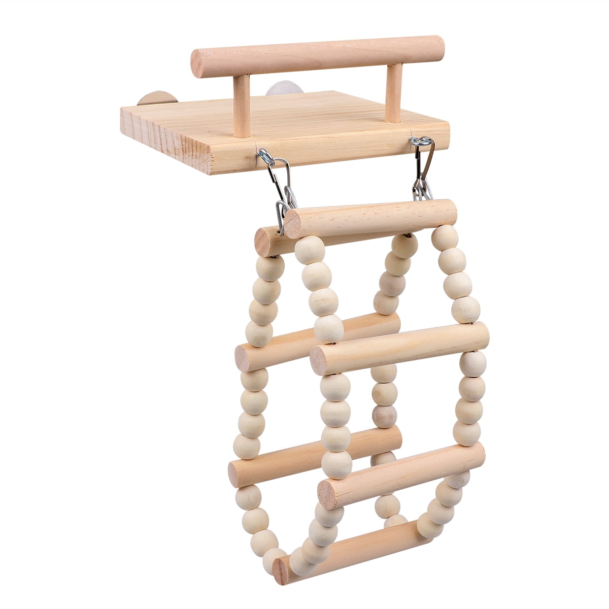 HERFIER 1PC Parrot Toy Parrot Standing Rod Swing Toy Funny Wooden ...