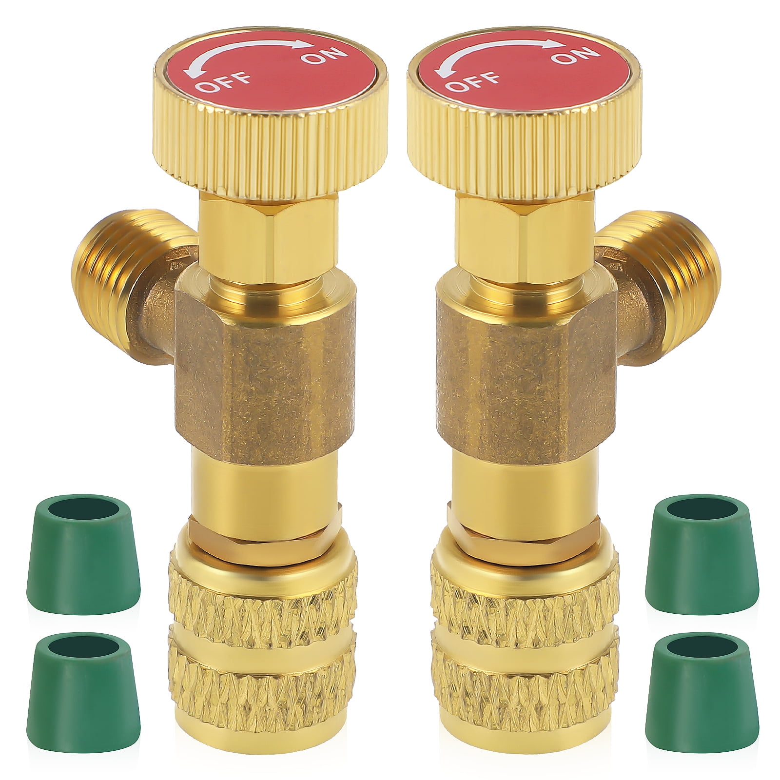 HERFIER 2 Pcs Refrigerant Charging Safety Valve Replacement Refrigerant ...