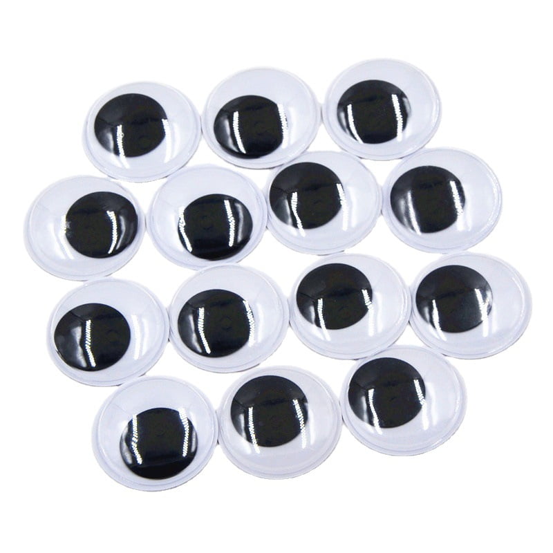 HERFIER 200pcs Self-Adhesive Plastic Stick-On Wiggly Eyes 25MM Cute ...