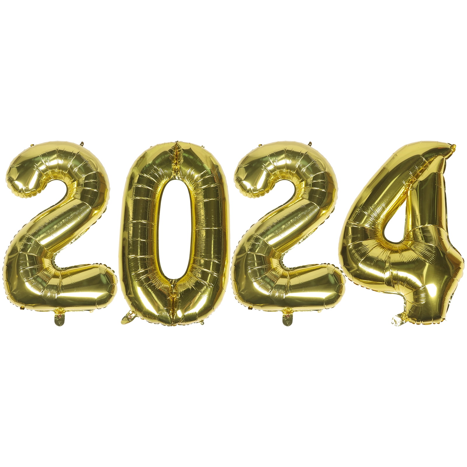 HERFIER 2024 Graduation & New Year Gold Number Jumbo Helium Balloons ...