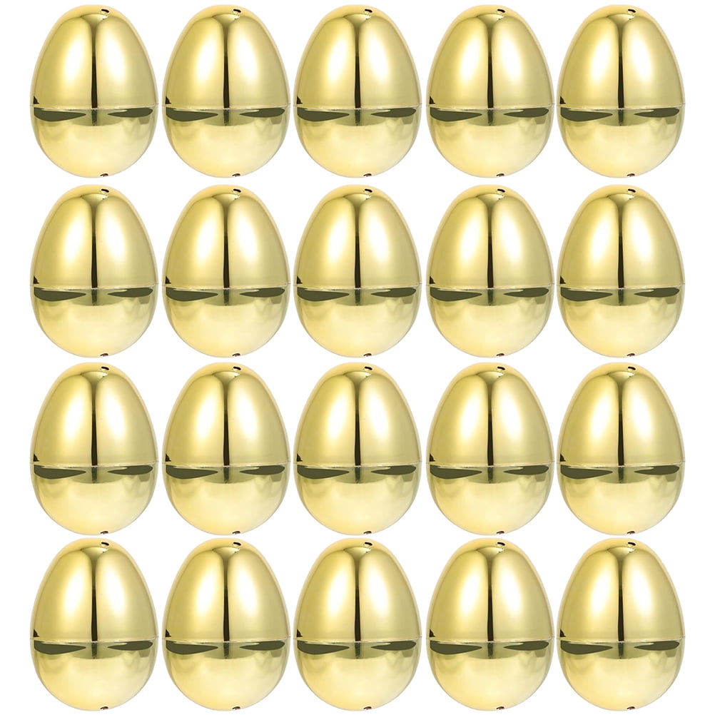 HERFIER 20Pcs Plastic Easter Golden Egg Easter Egg Hunting Fillable ...