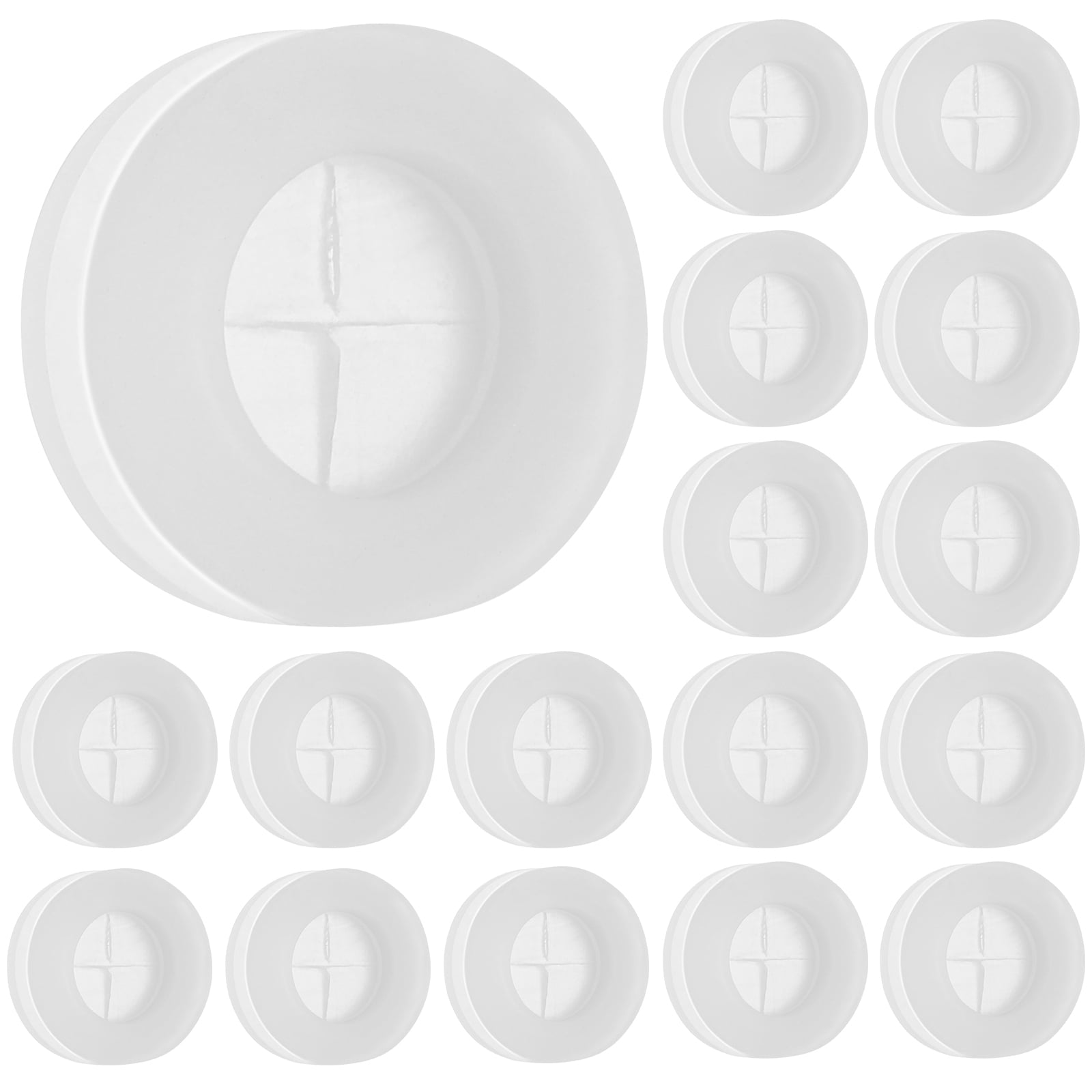 GOOHOCHY Silicone Straw Hole Plugs for Jars Easy to Clean White Sealing ...