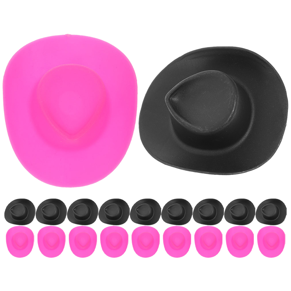 HERFIER 20pcs Mini Hat Mini Cowgirl Hat Doll Hats Bottle Caps Doll ...