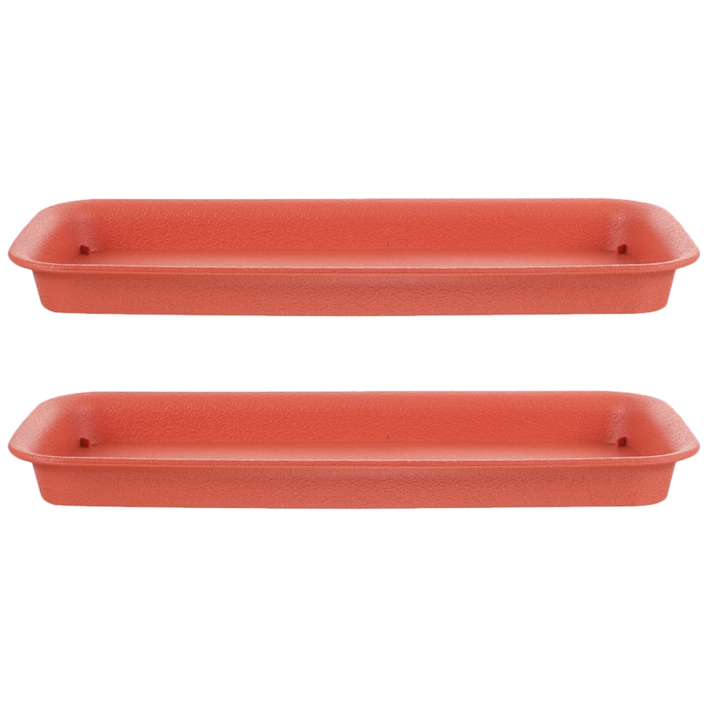 HERFIER 2Pcs Rectangular Flowerpot Water Tray Rectangular Plant Saucer ...