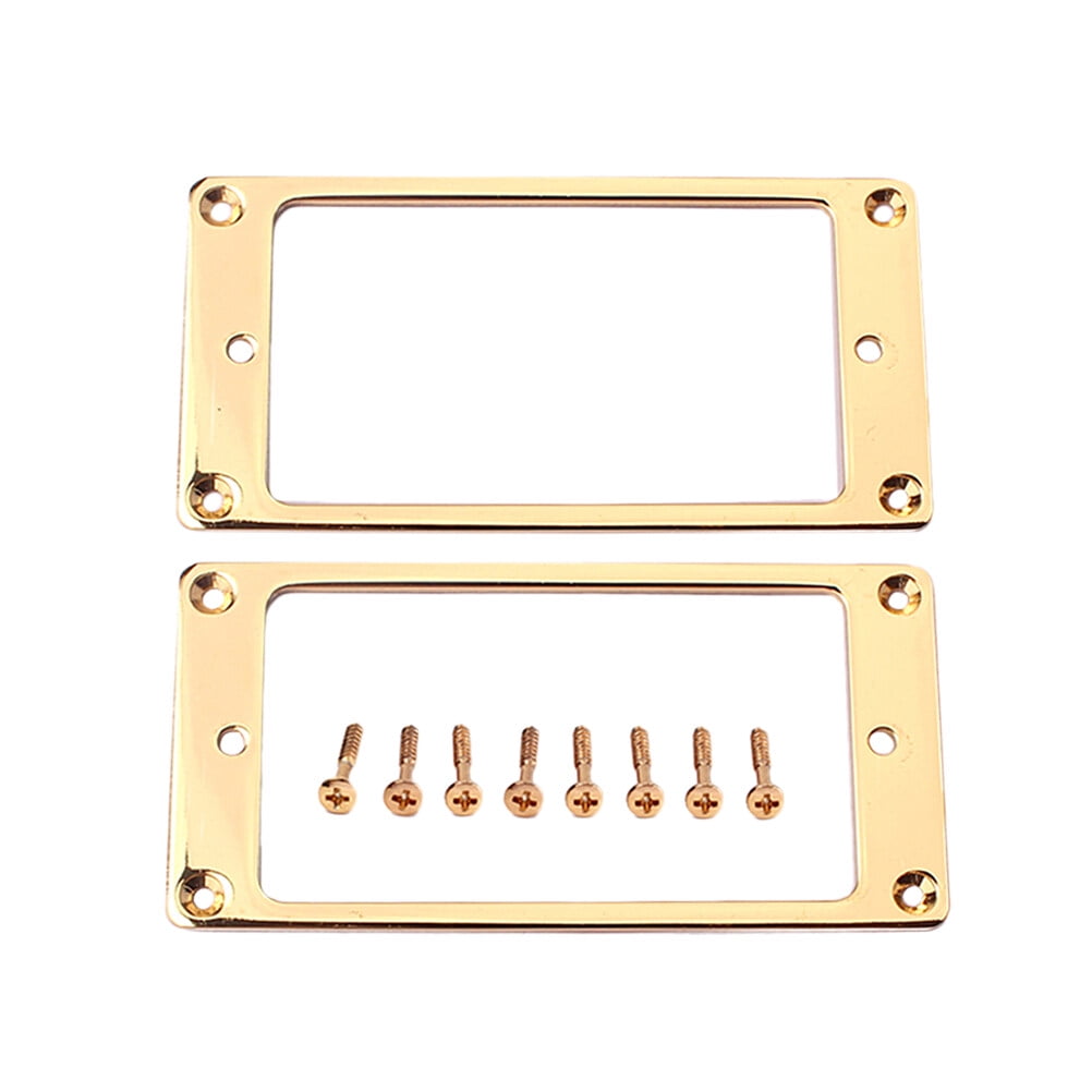 HERFIER 2pcs Flat Metal Humbucker Pickup Mounting Rings Frame Mounting ...