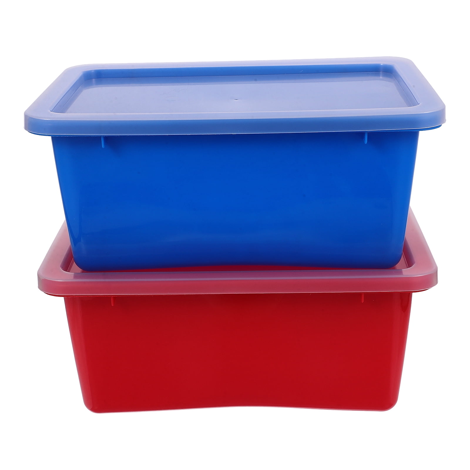 GETAJGHSD Storage Bins Plastic Bright Red for Parents Home 2Pcs 11.6X7 ...