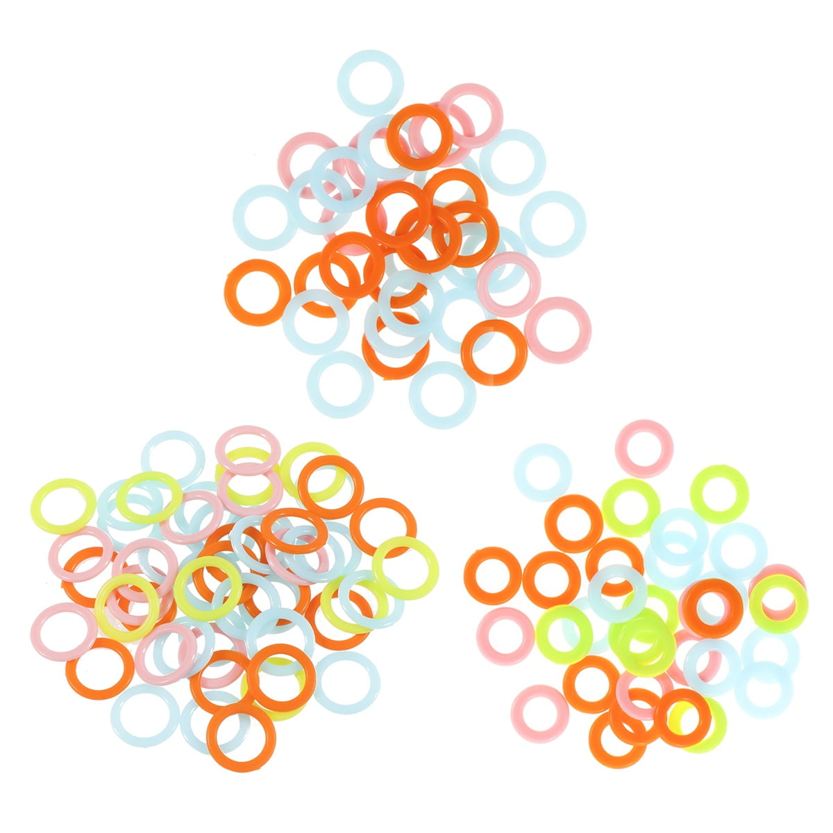 HERFIER 300pcs Markers Plastic Knitting Markers Rings Smooth Crochet ...