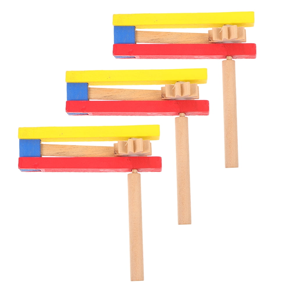 3Pcs Wooden Castanet Clapper Kids Percussion Instrument Castanet Long ...