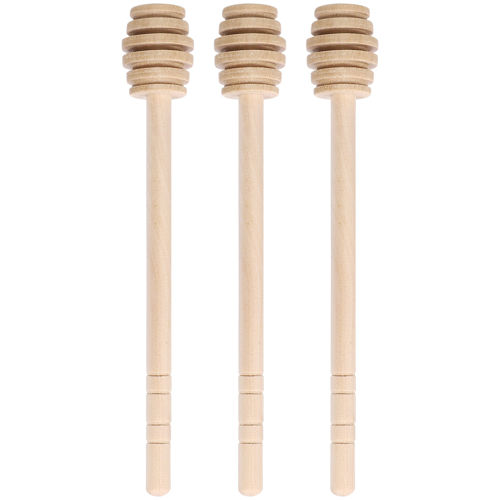 HERFIER 3Pcs Wooden Honey Sticks Honey Jam Syrup Wooden Dipper Sticks ...