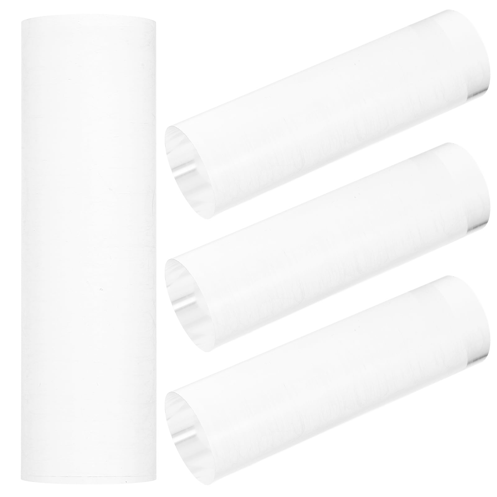 4pcs Transparent Acrylic Block Risers Round Display Stands Clear ...