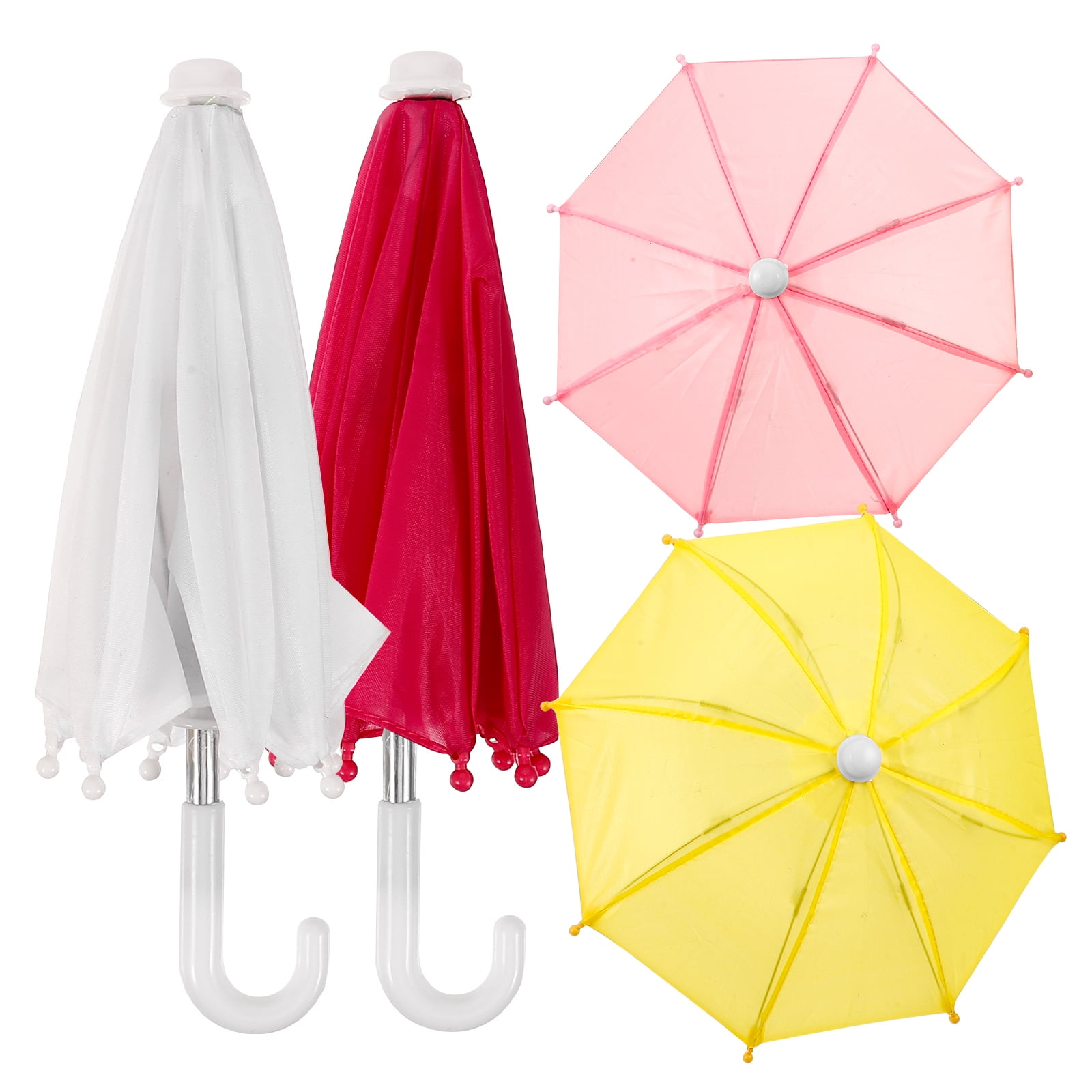 HERFIER 4pcs Doll Umbrella Decorations Mini Umbrella Model Umbrella Toy ...