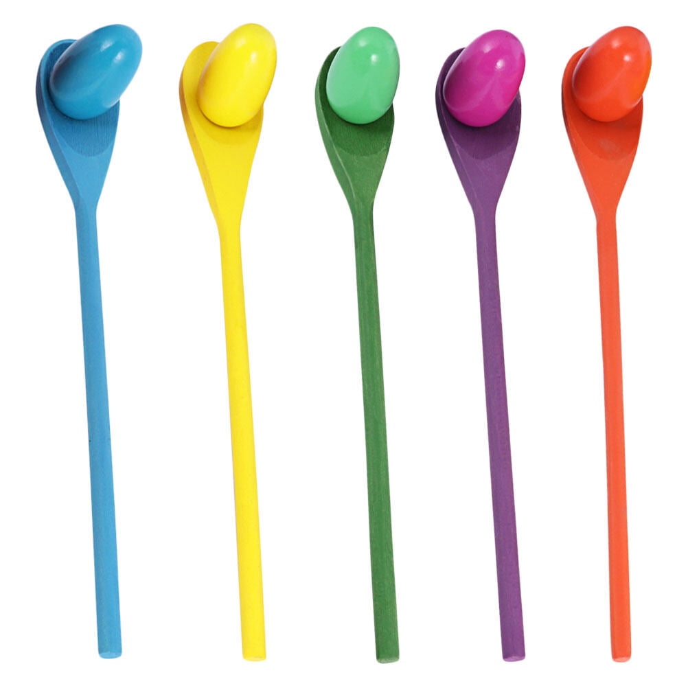 HERFIER 5 Egg Spoon Race Game Toy for Sensory Training & Family Fun ...