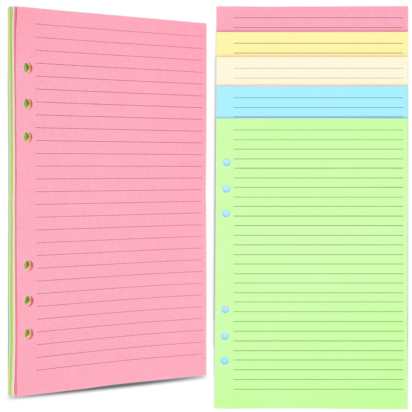 HERFIER 50Pcs A5 Filler Paper Planner Refill Paper Loose Leaf Binder ...