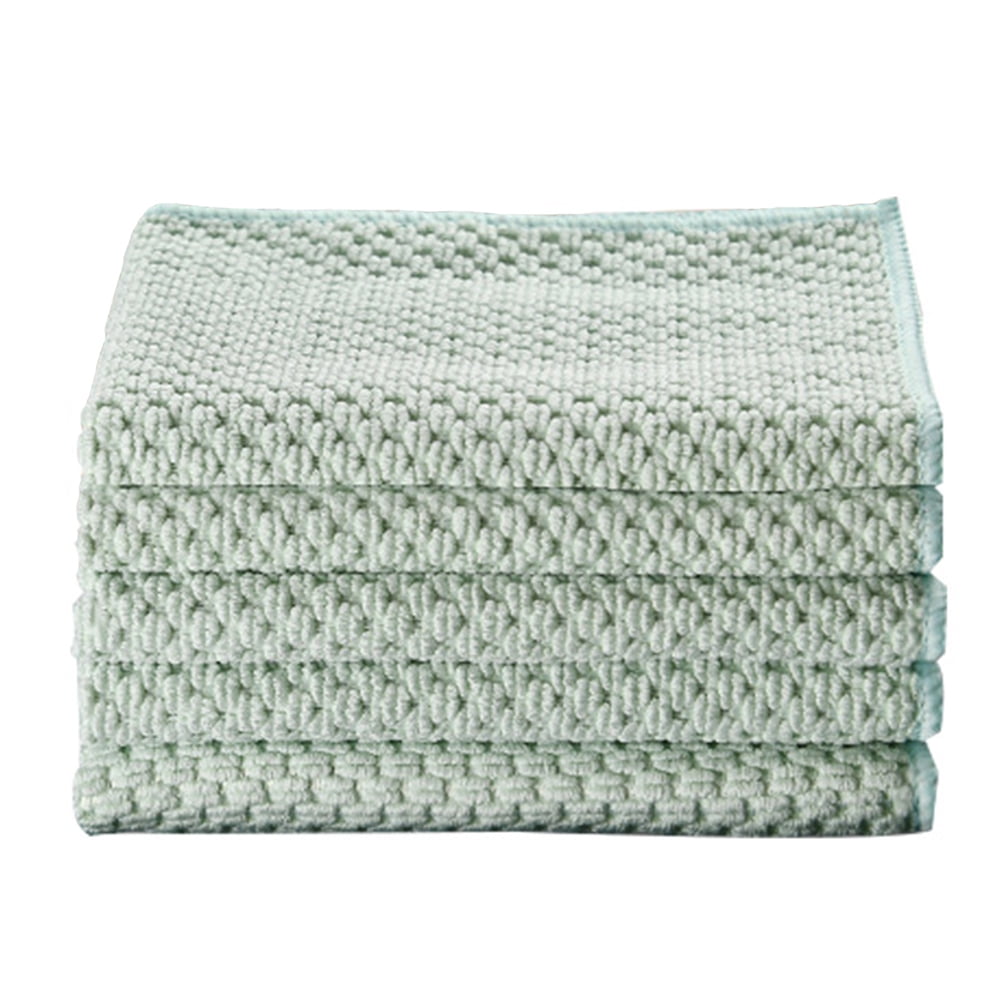 HERFIER 5pcs Kitchen Dishcloths Practical Dish Towels Household ...